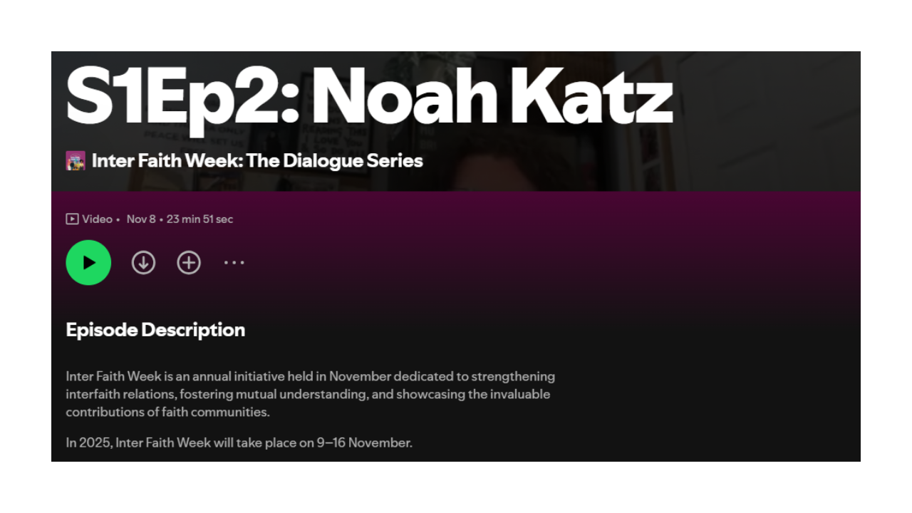 JDA Member Noah Katz (UK) featured Interfaith Week: The Dialogue Series ...